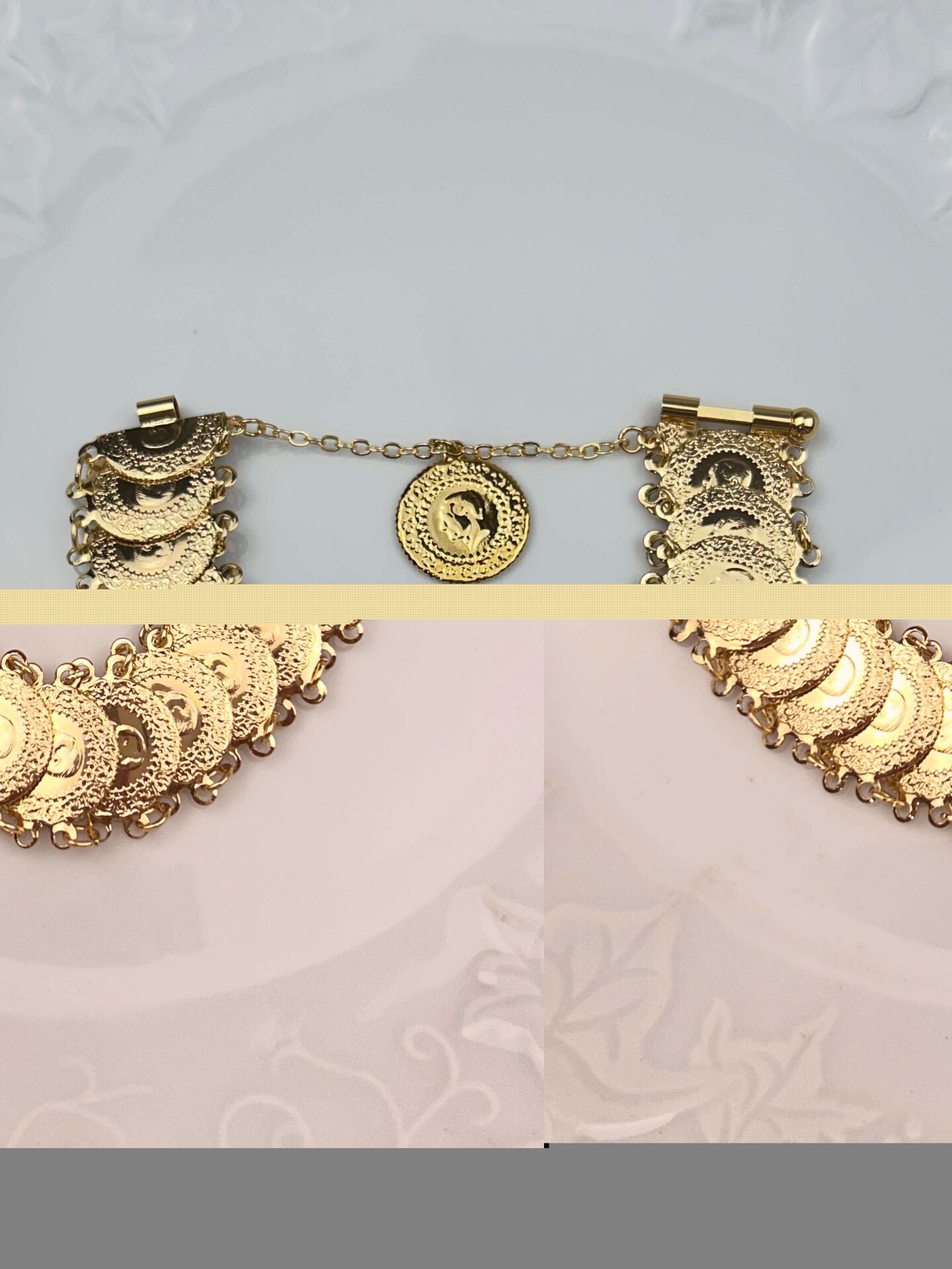 22' Ayar Altın Renk 21'li Çeyrekli Bileklik // BILEK-3241 | En Uygun ...